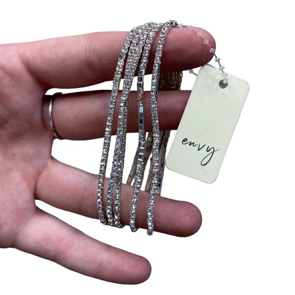 envy | Jewelry | Envy Silver Layered Bling Bracelet | Poshmark